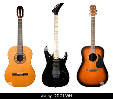 Set acoustic guitars Stock Photo - Alamy