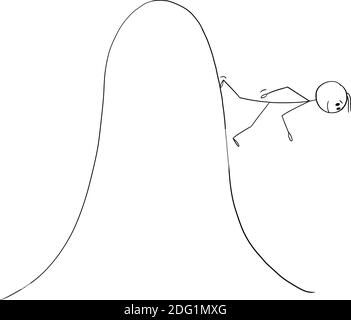 Person or Businessman Walking to Future , Vector Cartoon Stick Figure ...