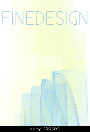 Abstract subtle background by thin lines and round shape. Minimal ...