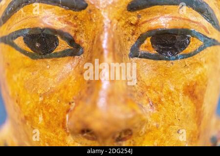 Detail of ancient egyptian mummy in Naples History museum Stock Photo ...