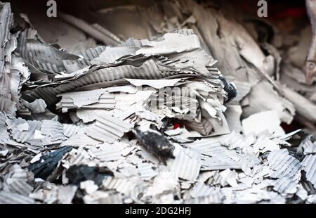 Paper burning in a recycle center Stock Photo - Alamy