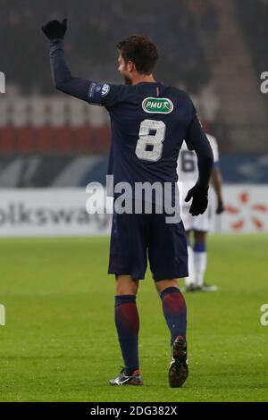 PSG's joy after Thiago Motta scored the 2-0 goal during the French ...