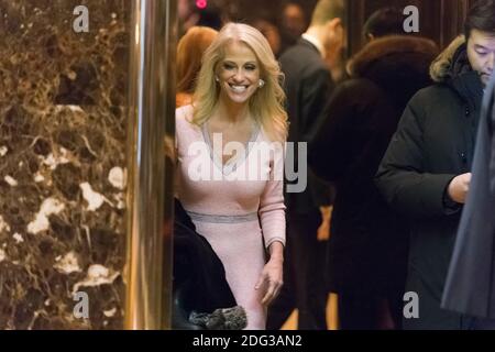 Kellyanne Conway is seen in the lobby of Trump Tower in New York, NY ...