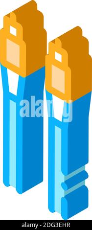 Optical cables. Wire fiber cord structure electrical line wicker vector ...