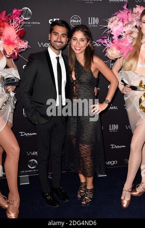 Helena Dassault, Victor Meilhan lors de la soiree des Globes de Cristal ...