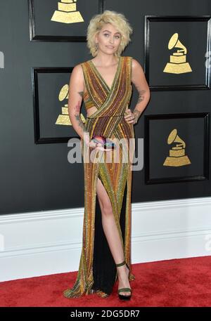 Paris Jackson attends the 59th GRAMMY Awards at STAPLES Center on ...