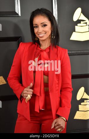 Mya attends the 59th GRAMMY Awards at STAPLES Center on February 12 ...