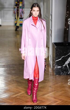 A model walks the runway at the Valentino show during Paris Men's ...