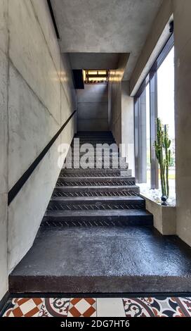Stair in restaurant Stock Photo - Alamy