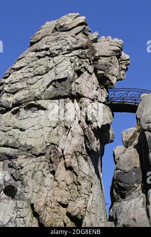 Detail of the Externsteine Stock Photo - Alamy