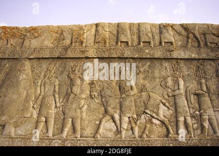 Ancient relief of the Achaemenid, frieze, archaeological relic from the ...