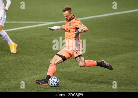 Seattle Sounders goalkeeper Stefan Frei looks on against FC Dallas ...