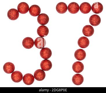 Numeral 37, thirty seven, isolated on white background, 3d render Stock ...