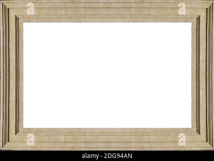 White Landscape Blank Frame with Moldings Borders Stock Photo - Alamy