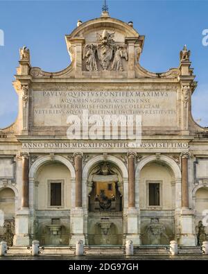 The Acqua Paola fountain, also known as the Janiculum fountain, is a ...