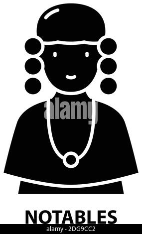 Notables icon, linear isolated illustration, thin line vector, web ...
