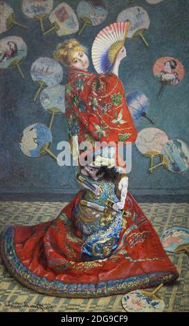 Claude Monet, Camille Monet In Japanese Costume, portrait painting ...