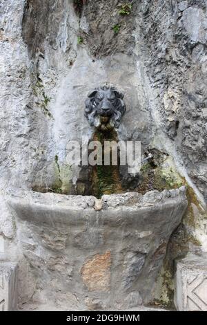 Water Fountain Sculpture, Positano, Amalfi Coast, Italy Stock Photo - Alamy