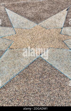 in the sidewalk star made of stone like background Stock Photo - Alamy