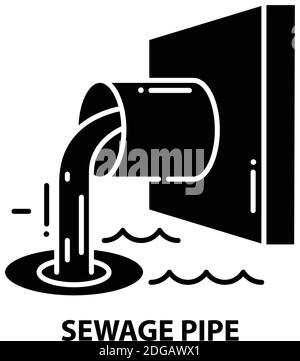 underground drainage system line icon vector illustration Stock Vector ...