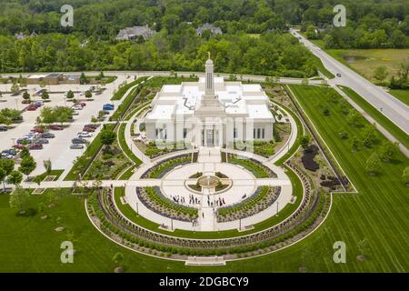 Indianapolis Mormon Temple Stock Photo - Alamy