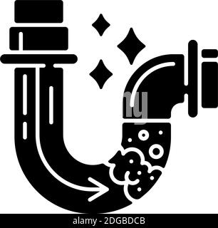 Plumbing pipes vector glyph icon. Construction, repair and building ...