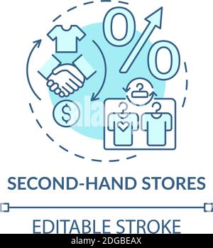 Second-hand stores concept icon Stock Vector Image & Art - Alamy