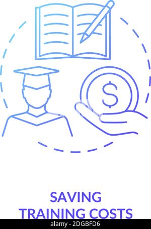 Cost blue gradient concept icon Stock Vector Image & Art - Alamy