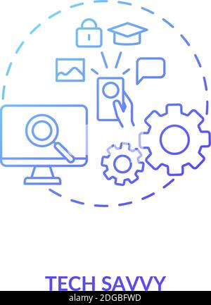 Tech savvy business concept icon Stock Vector Image & Art - Alamy