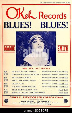 MAMIE SMITH (1891-1946) American Blues singer, dancer, pianist and film ...