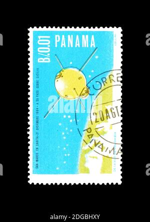 Cancelled postage stamp printed by San Marino, that shows detective ...