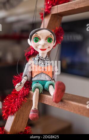 String operated handmade ceramic puppet (marionette) from Prague (Czech ...