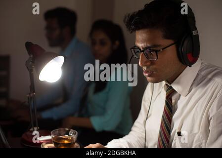 indian Telecaller Office working Stock Photo - Alamy