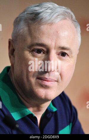 Robin Campillo attending the 120 Battements par minute press conference ...