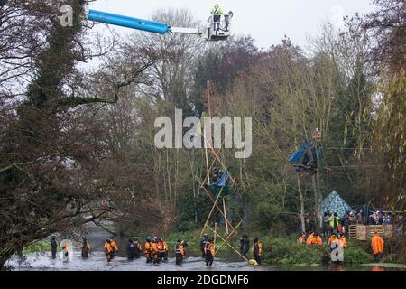 Protester Removal Team ( Police ) in the process of removing a 'lock-on ...