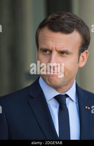 Portrait : French President Emmanuel Macron at the Fontainebleau's ...