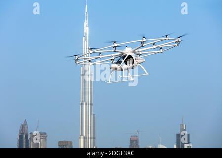 Volocopter, the pioneer of urban air mobility (UAM), shows a full-scale ...