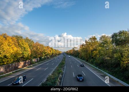 Federal motorway 555 direction Bonn Stock Photo - Alamy