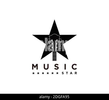 Star Note Music Icon Logo Design Template Stock Vector Image & Art - Alamy