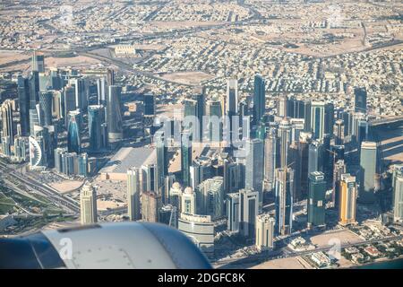 Aerial view of Doha, Qatar Stock Photo - Alamy