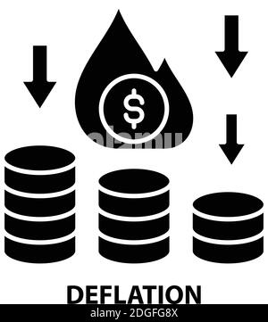 Deflation concept with red balloon illustration Stock Vector Image ...