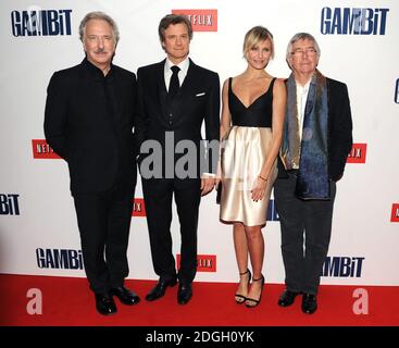 COLIN FIRTH, CAMERON DIAZ, ALAN RICKMAN POSTER, GAMBIT, 2012 Stock ...