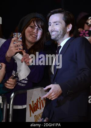David Tennant arriving at the premiere of Nativity 2, Empire Cinema ...