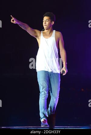 Rizzle Kicks perform on stage during the closing ceremony for the ...