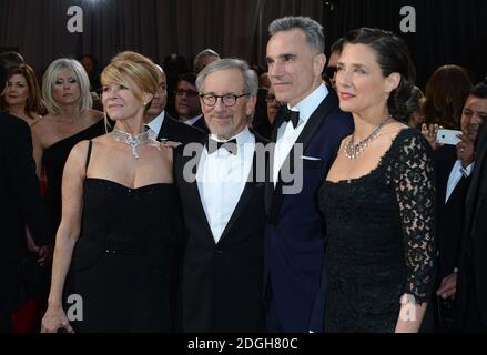 Kate Capshaw, Steven Spielberg, Daniel Day-Lewis and Rebecca Miller ...