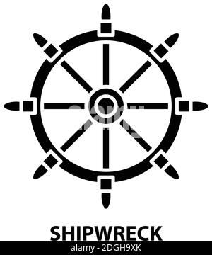 Sunken ship icon. Shipwreck sign. vector illustration Stock Vector ...