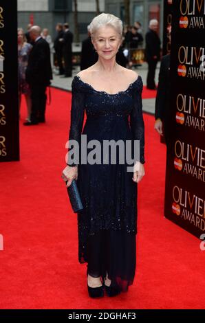 Helen Mirren arriving at the Olivier Awards 2013, Royal Opera House ...