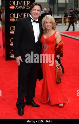 Elaine Paige and Justin Mallinson arriving at the Olivier Awards 2013 ...