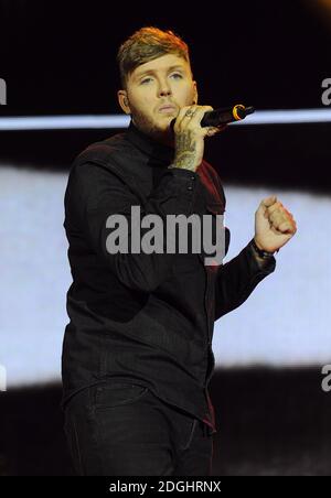 James Arthur on stage at the Capital FM Jingle Bell Ball 2016 with Coca ...