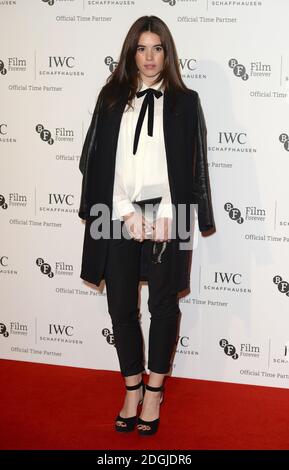 Gala Gordon attending the IWC gala in honour of the British Film ...